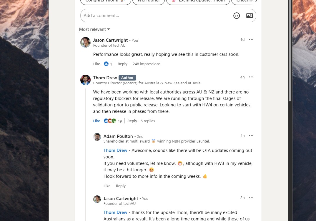 Tesla Confirms FSD Launch in Australia, Set for Public Release Soon