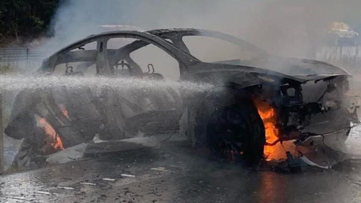 Tesla Driver Severely Burned in Crash-Induced Battery Fire
